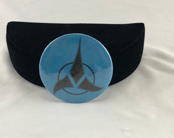 Star Trek Klingon Silver Tri Foil Logo Large Pin TNG Cosplay Uniform ...