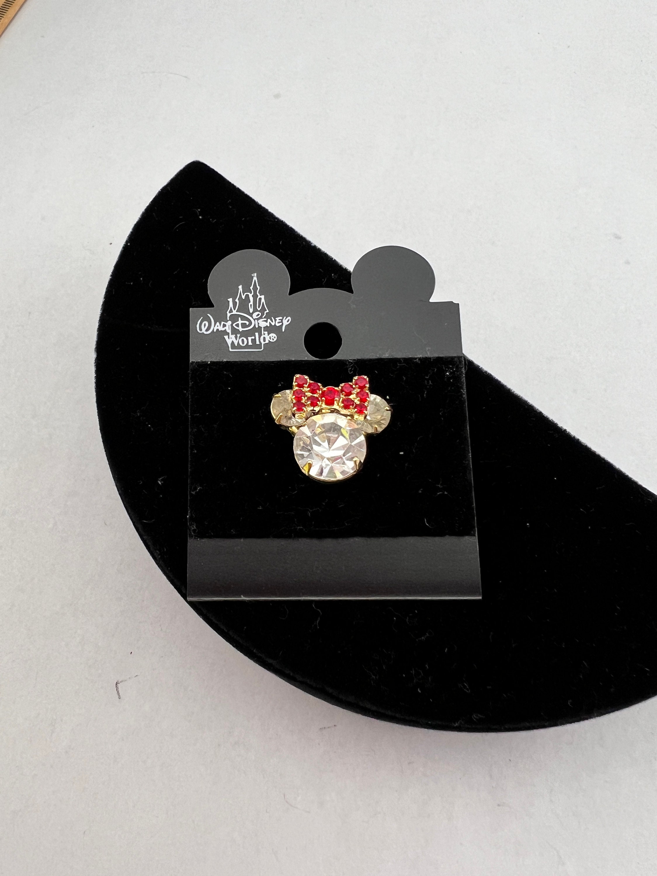 Diamond and Ruby Rhinestone Minnie Mouse Pin - Etsy