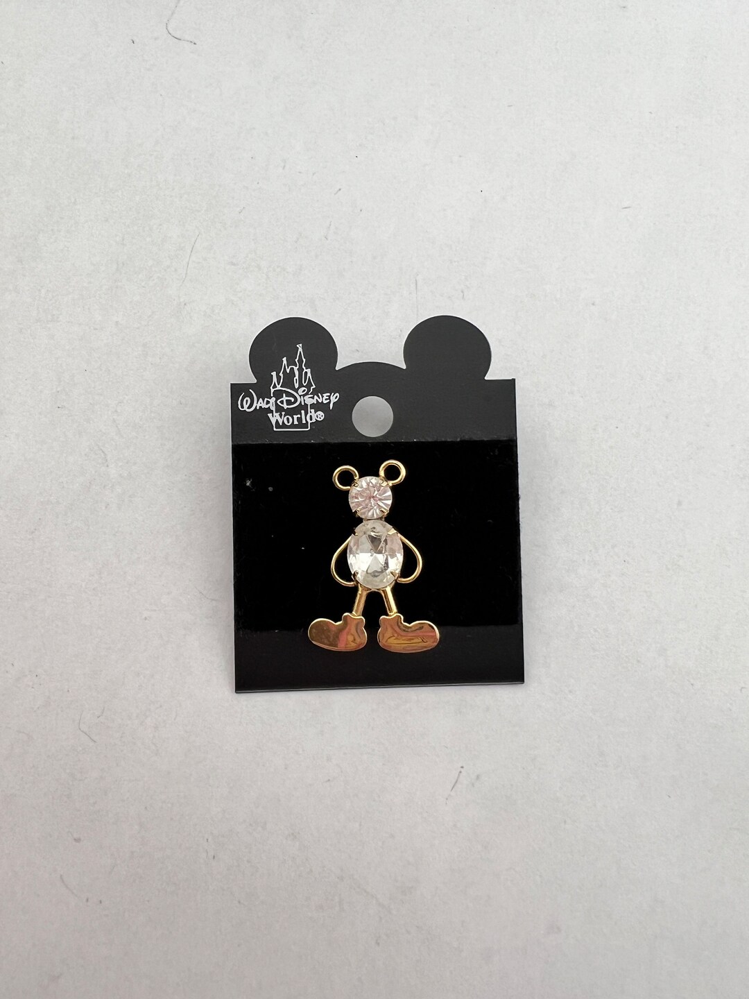 Mickey Mouse Rhinestone Pin- on Original Board - Etsy