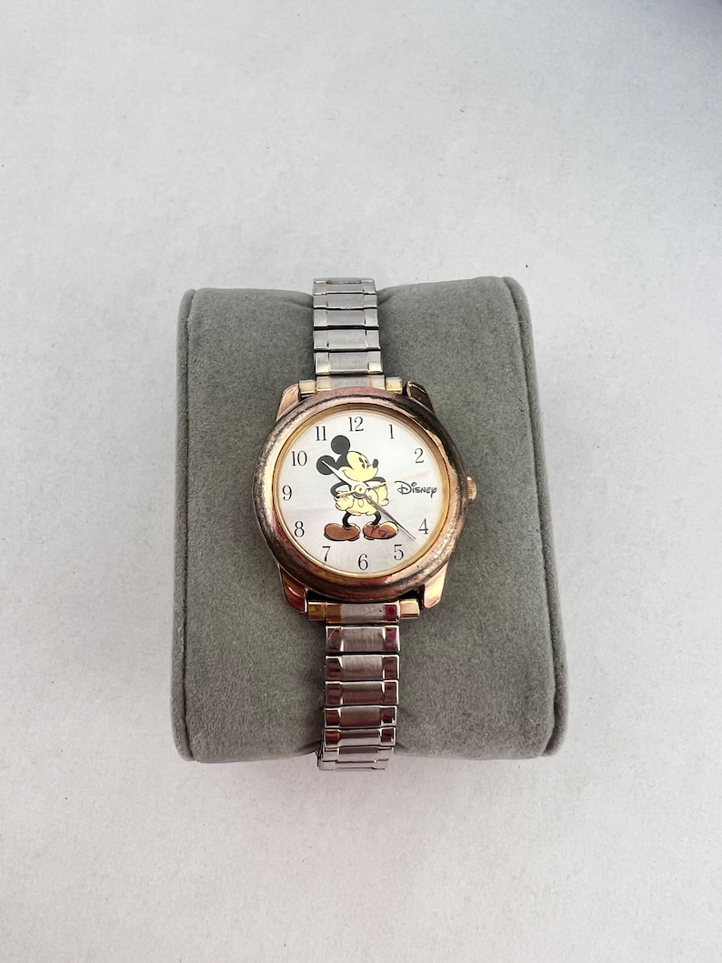 Vintage Seiko Mickey Mouse Watch – Disney Gold Tone, Accordion Band - Etsy