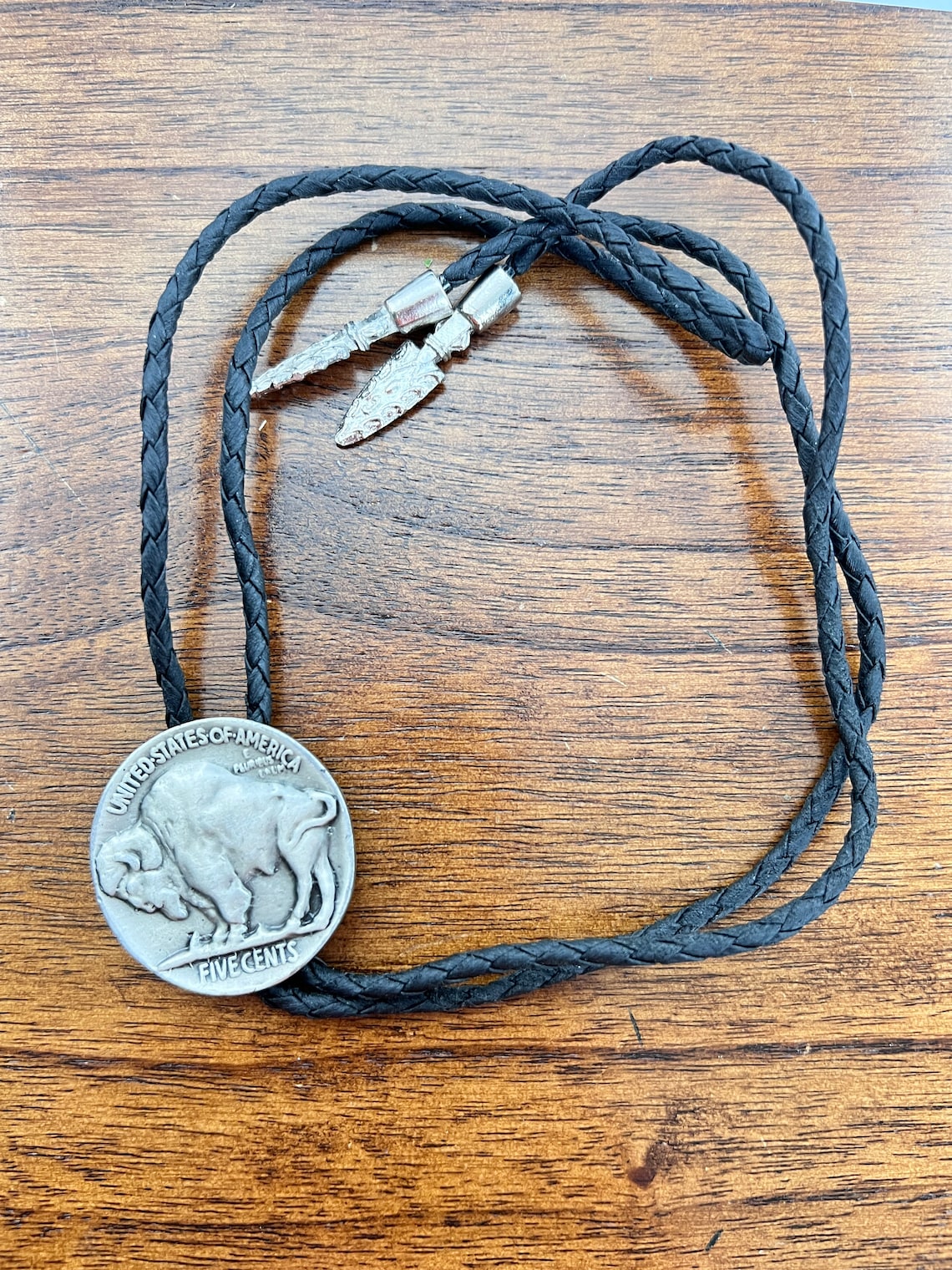 Giant Buffalo Nickel Bolo Tie – Silver-tone Replica, Western Style - Etsy