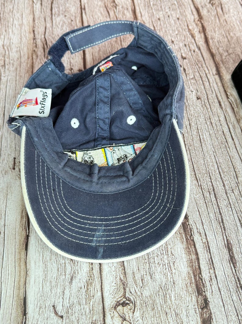 Vintage Looney Tunes Hat, Six Flags Embroidered Cartoon Cap - Etsy