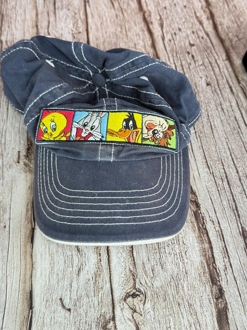 Vintage Looney Tunes Hat, Six Flags Embroidered Cartoon Cap - Etsy