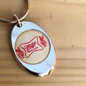Vintage Miller High Life Beer Solid Brass Keychain Embossed - Etsy