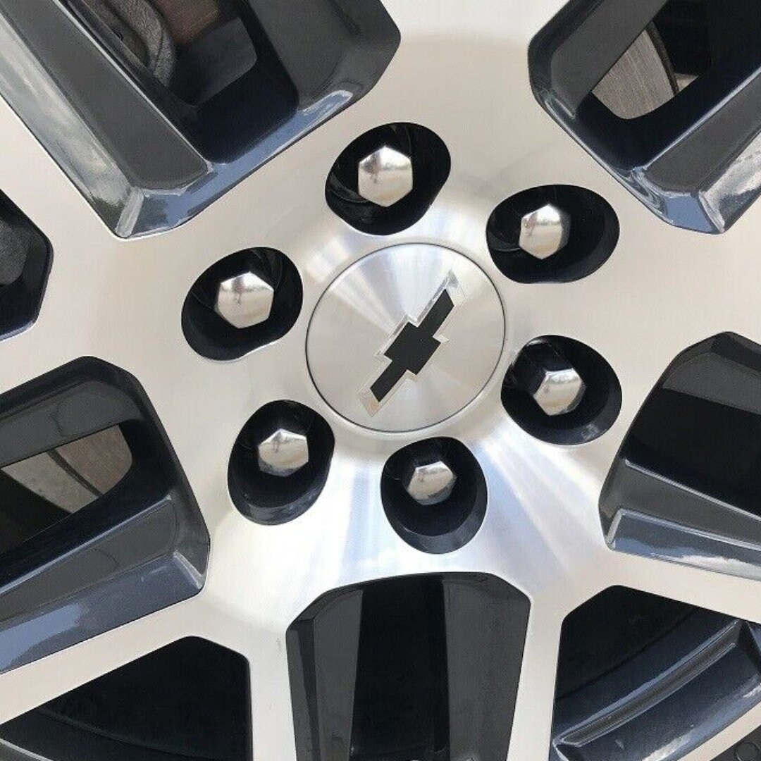 4pcs Set Gloss Black Wheels Center Cap Bowtie Logo Emblem Blackout ...