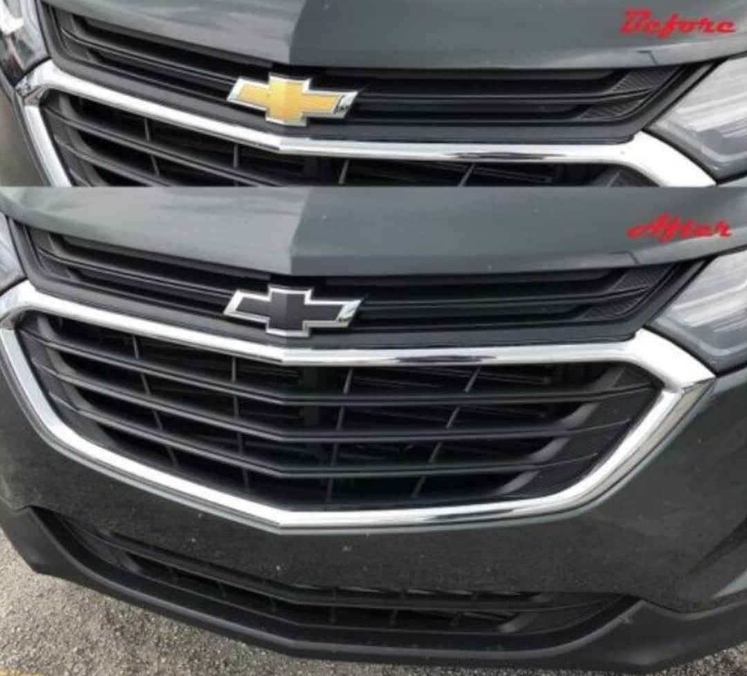 2pcs Set of Matte Black Front Rear 2018-2020 Chevrolet Equinox Logo ...