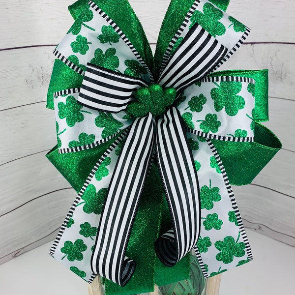 St Patricks Day Bow - Etsy