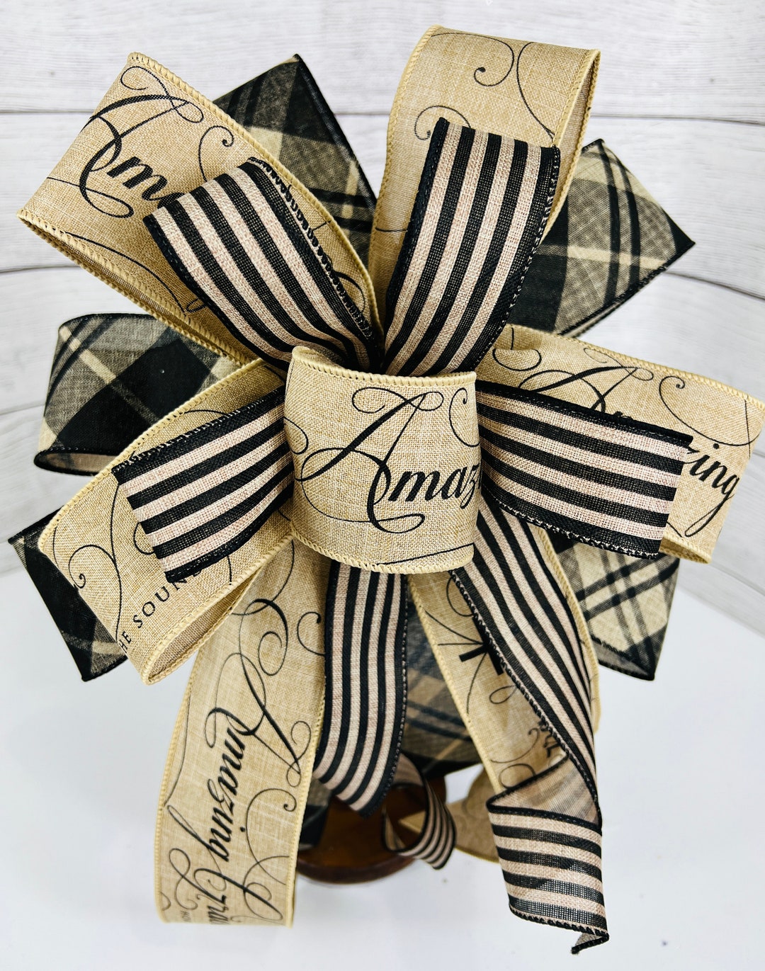 Outdoor Religious Bow, Everyday Lantern Swag, Spring Bow for Porch Post ...