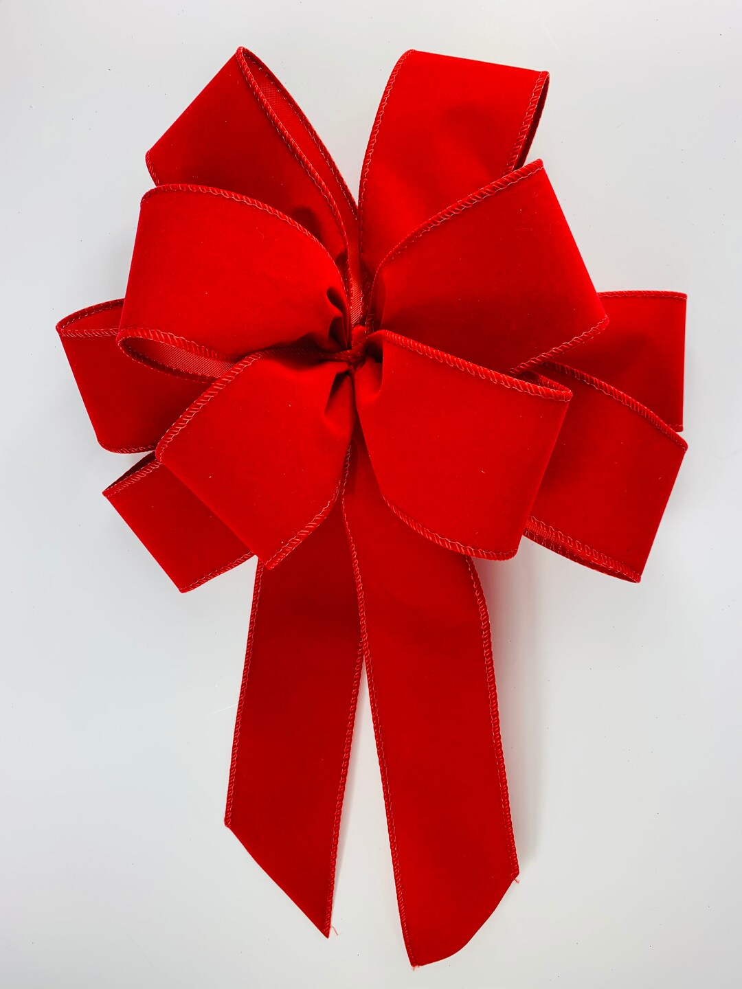 Red Velvet Christmas Bow: Outdoor Wreath, Lantern, or Porch Decor - Etsy