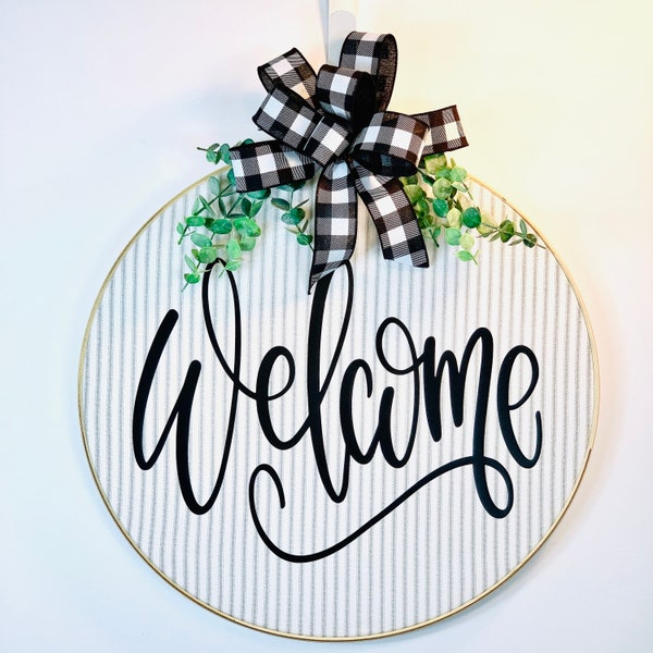 Welcome Sign Hoop - Etsy