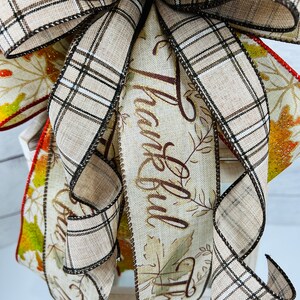 Thanksgiving Fall Leaves Bow for Lantern Swag or Porch Post, Autumn ...