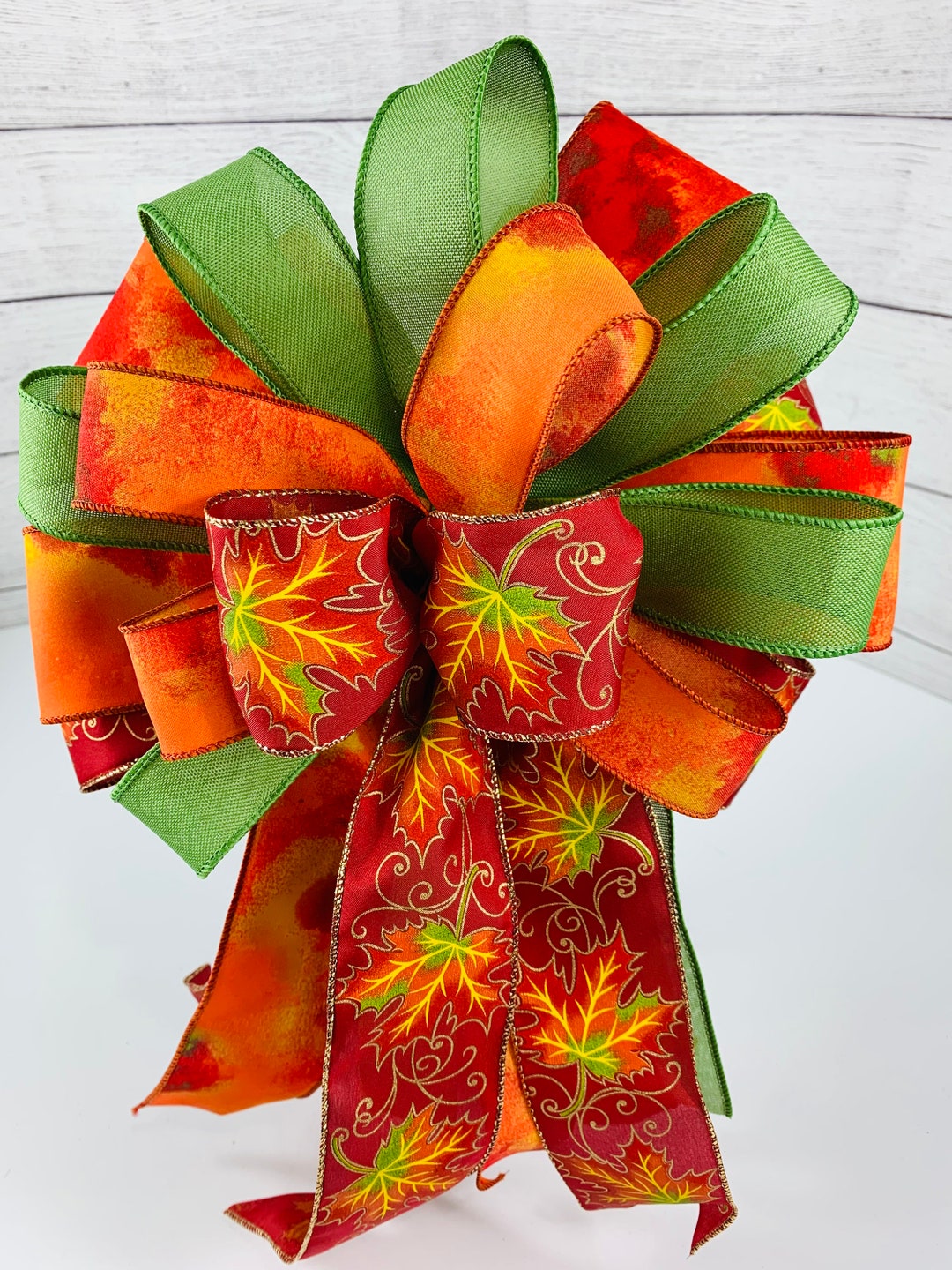 Outdoor Fall Bow, Lantern Swag, Bright Fall Bow for Porch Post, Fall ...