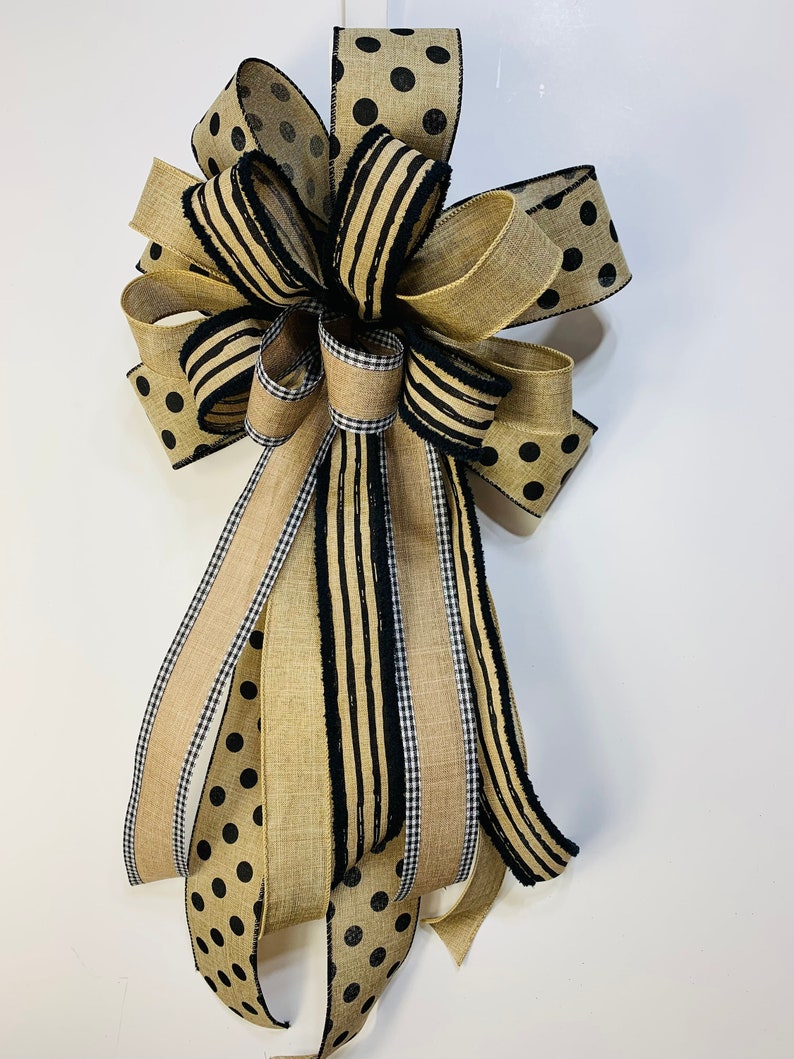 Everyday Farmhouse Bow With Long Tails Outdoor Year Round Bow | Etsy