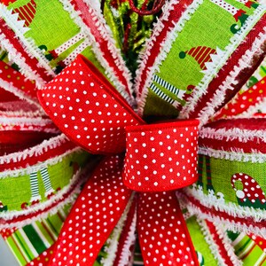 Red and Green Elf Topper for Christmas Tree, Elf Theme Tree Topper, Elf ...