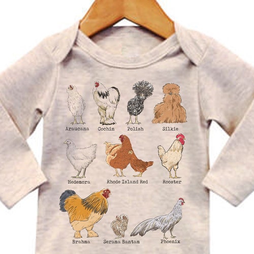 Chicken Breeds Baby Body Suit Chicken Shirt for Newborn Cute - Etsy