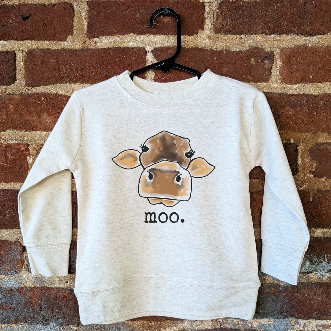 Moo Cow Toddler Long Sleeve, Toddler Cow Shirt, Farm Theme Toddler ...