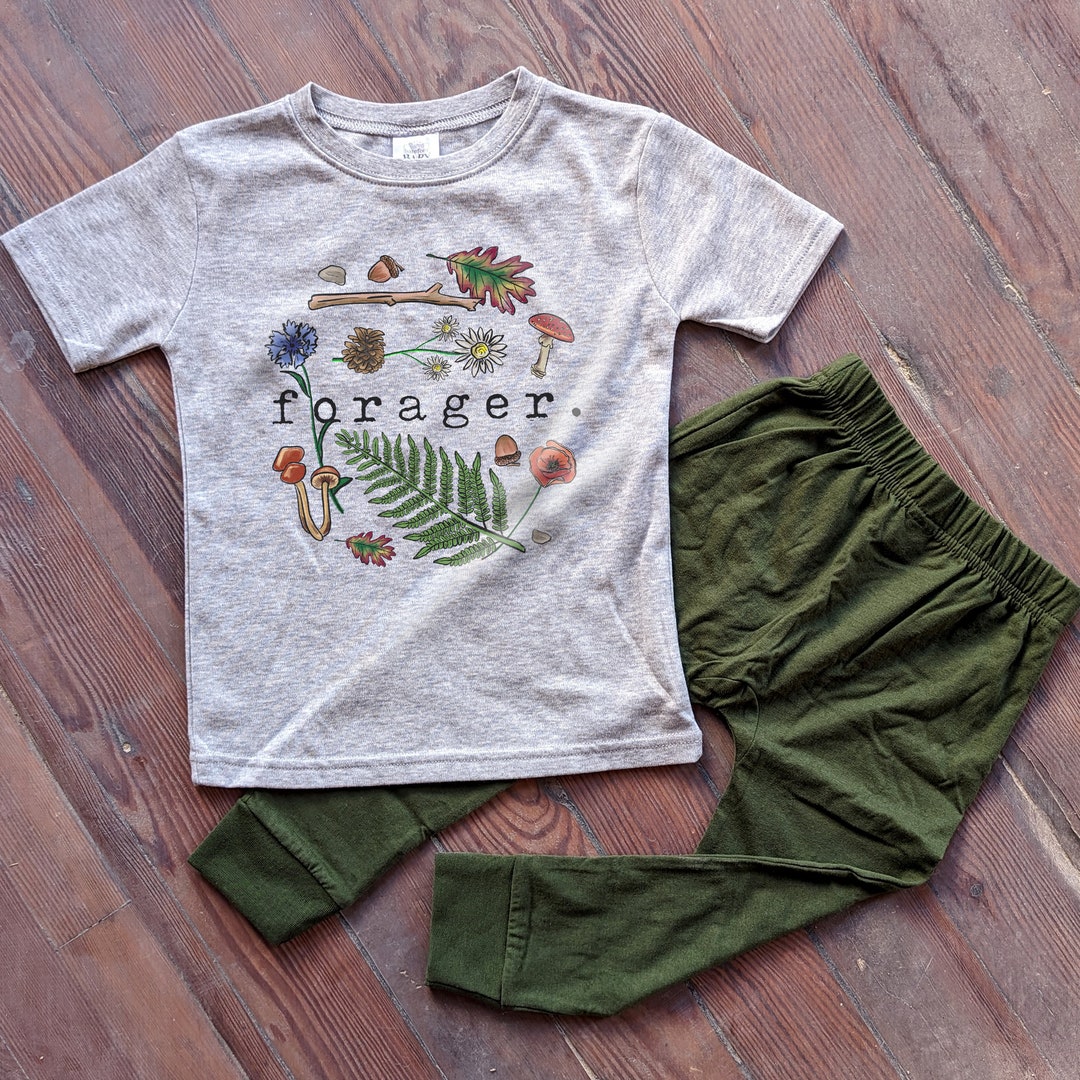 Nature Adventure Sleep 'n Play Set: "forager" Long Sleeve Shirt & Green ...