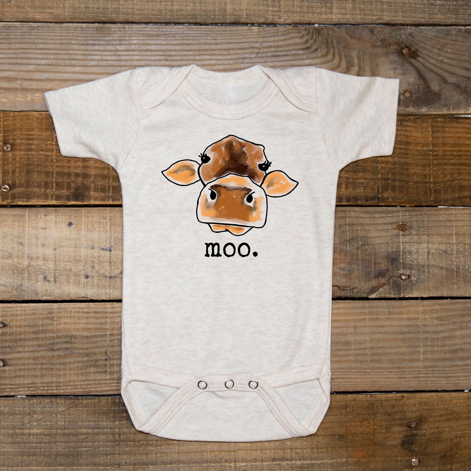 Moo Cow Baby Body Suit Moo Cow Baby Outfit Farm Theme | Etsy