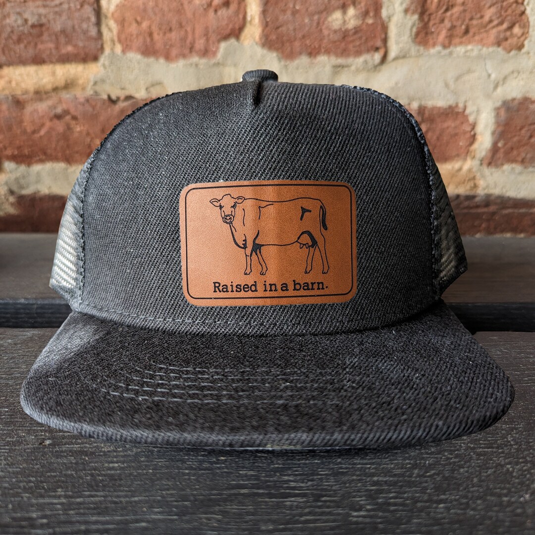 Raised in a Barn Cow Mesh Back Trucker Hat | Youth Size | FOUR Color ...