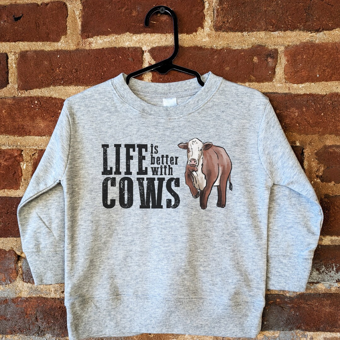 Life is Better With Cows Toddler Long Sleeve | Farm Animal Shirt | Cow ...
