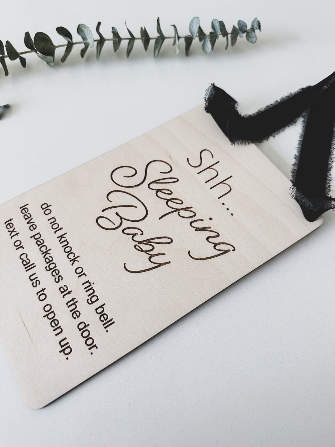 Shhh Baby Sleeping Sign Dont Wake the Baby Custom Wood Sign Baby Gift ...