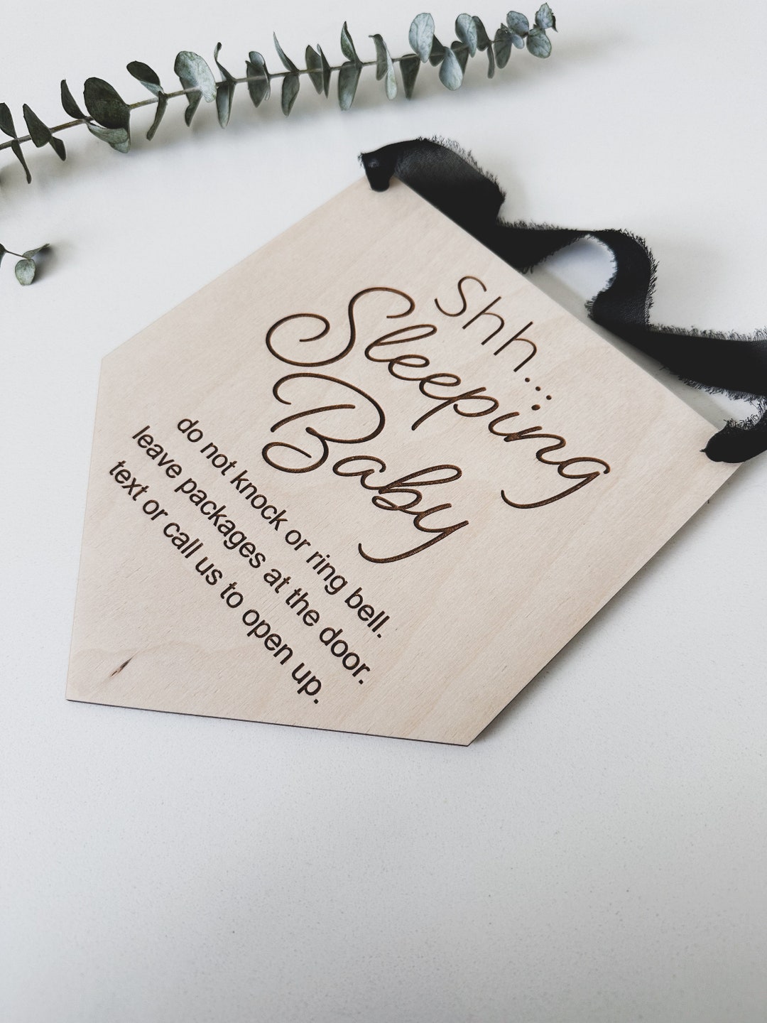 Shhh Baby Sleeping Sign • Don’t Wake the Baby • Custom Wood Sign • Baby ...