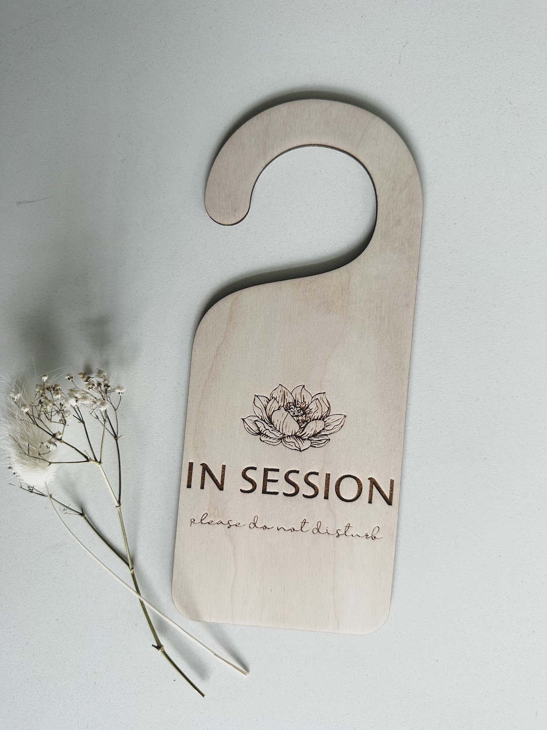 Custom in Session Door Hanger - Office Decor, Engraved Please Do Not ...