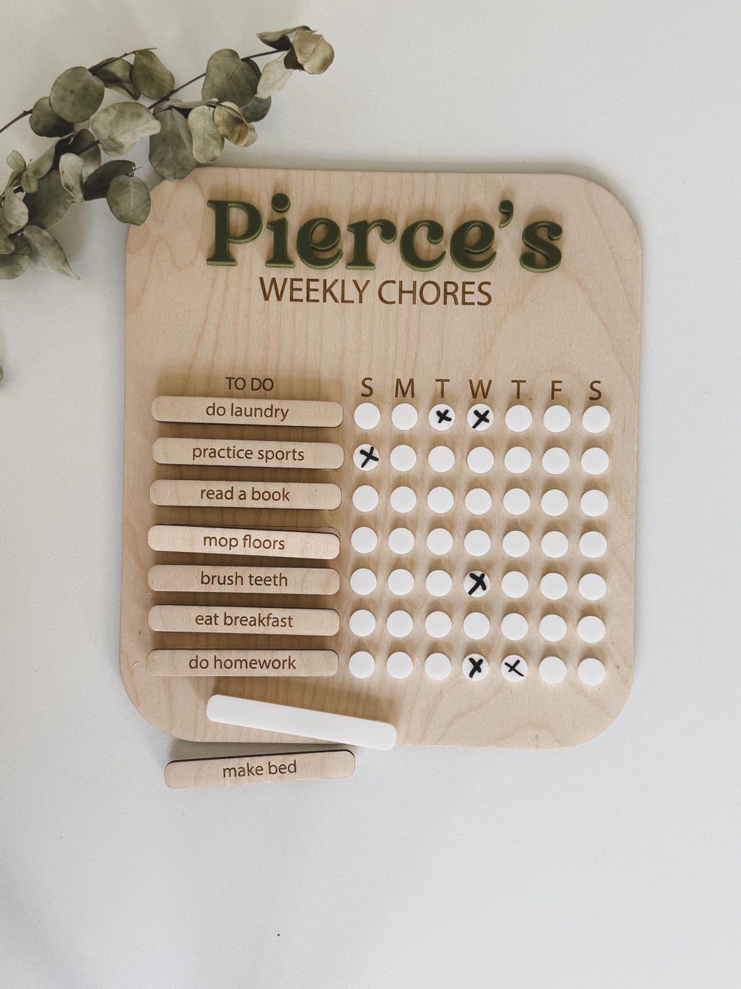 Chore Chart Sign - Personalized Kids Chores and Organization - To-do ...