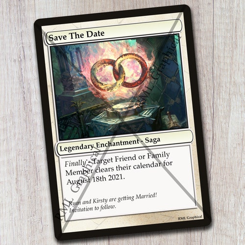 Magic the Gathering Wedding Save the Date - Etsy