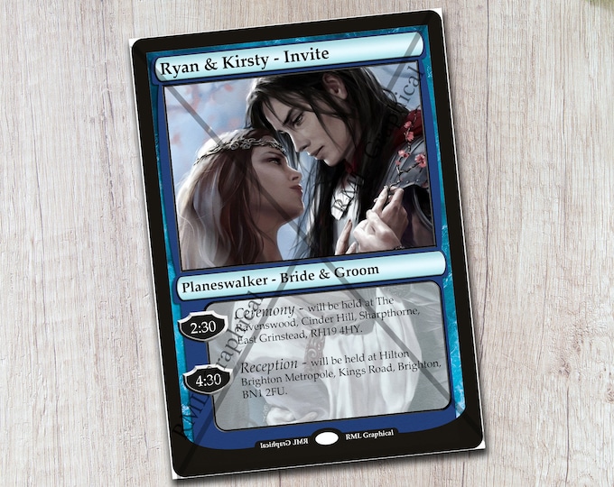 Magic the Gathering Wedding Invite - Etsy