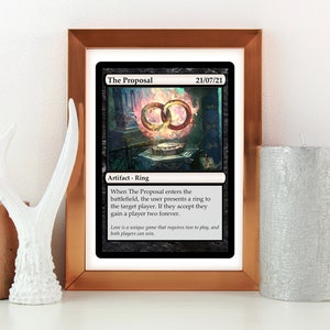 Custom Magic the Gathering Card (print) - Engagement / Proposal! - Etsy