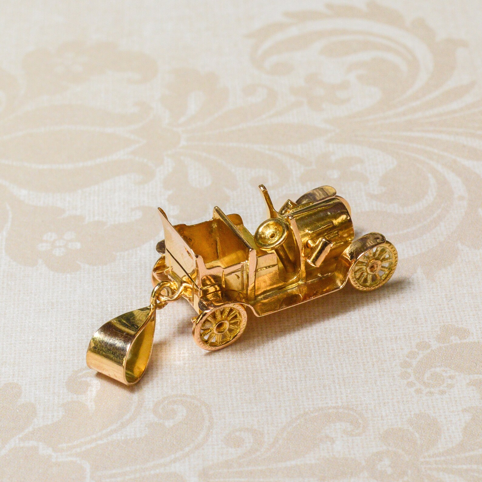 Antique Car Charm Pendant Model T Ford Charm 14k Yellow Gold | Etsy
