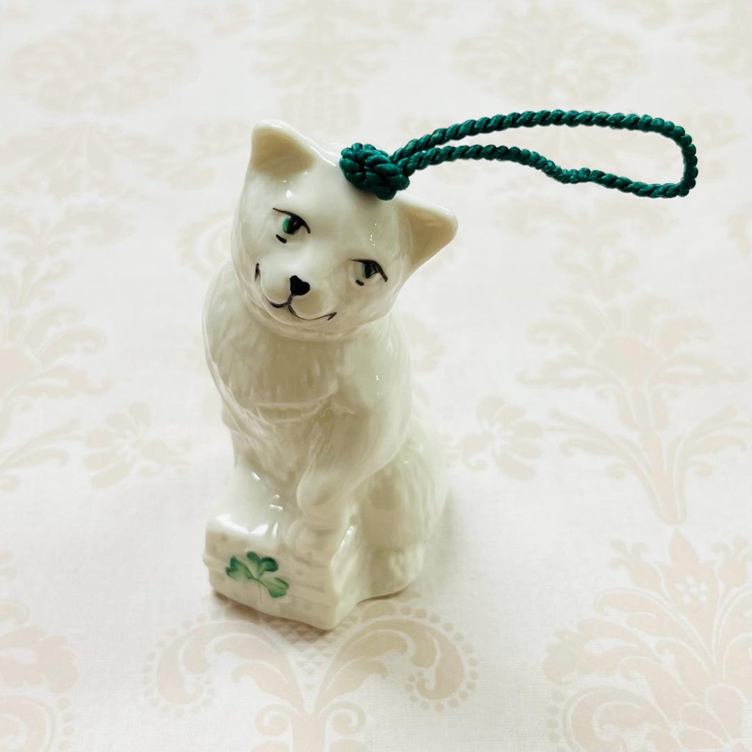 Vintage Belleek Ireland Cat Bell - Etsy