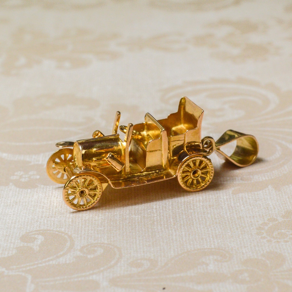 Antique Car Charm Pendant Model T Ford Charm 14k Yellow Gold | Etsy