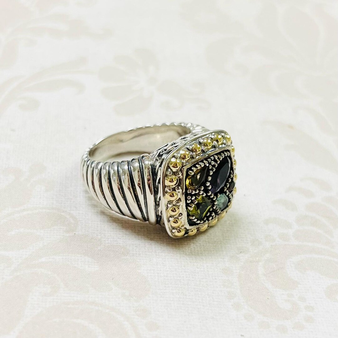 Effy Two Tone Gemstone Ring - Etsy