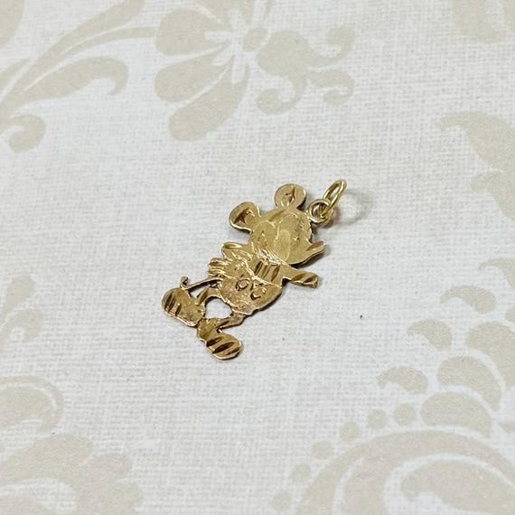 14K Gold Estate Mickey Mouse Charm - Gem