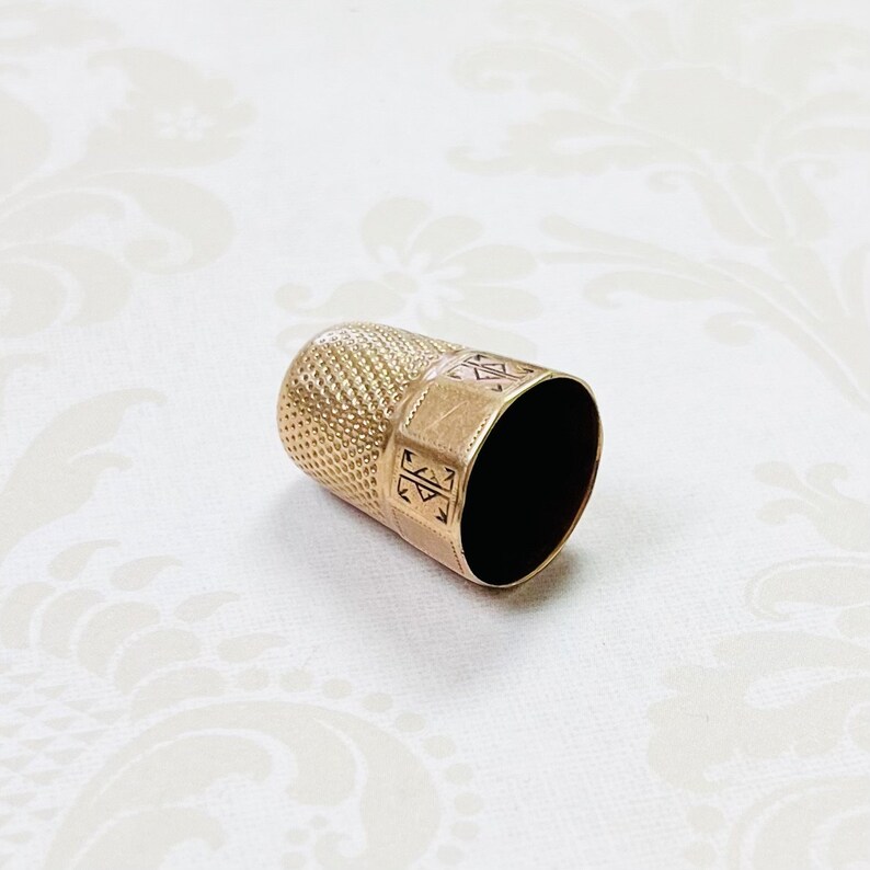 14K Gold Estate Thimble - Etsy