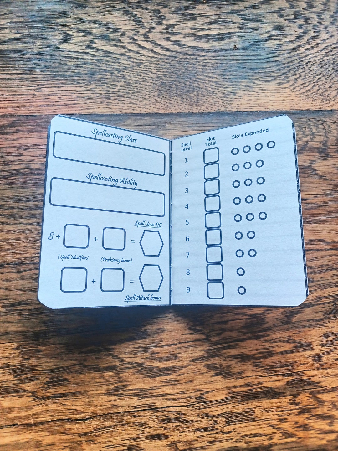 Mini D&D Spell Tracker - Digital (3.5 X 2.5" When Printed) - Etsy