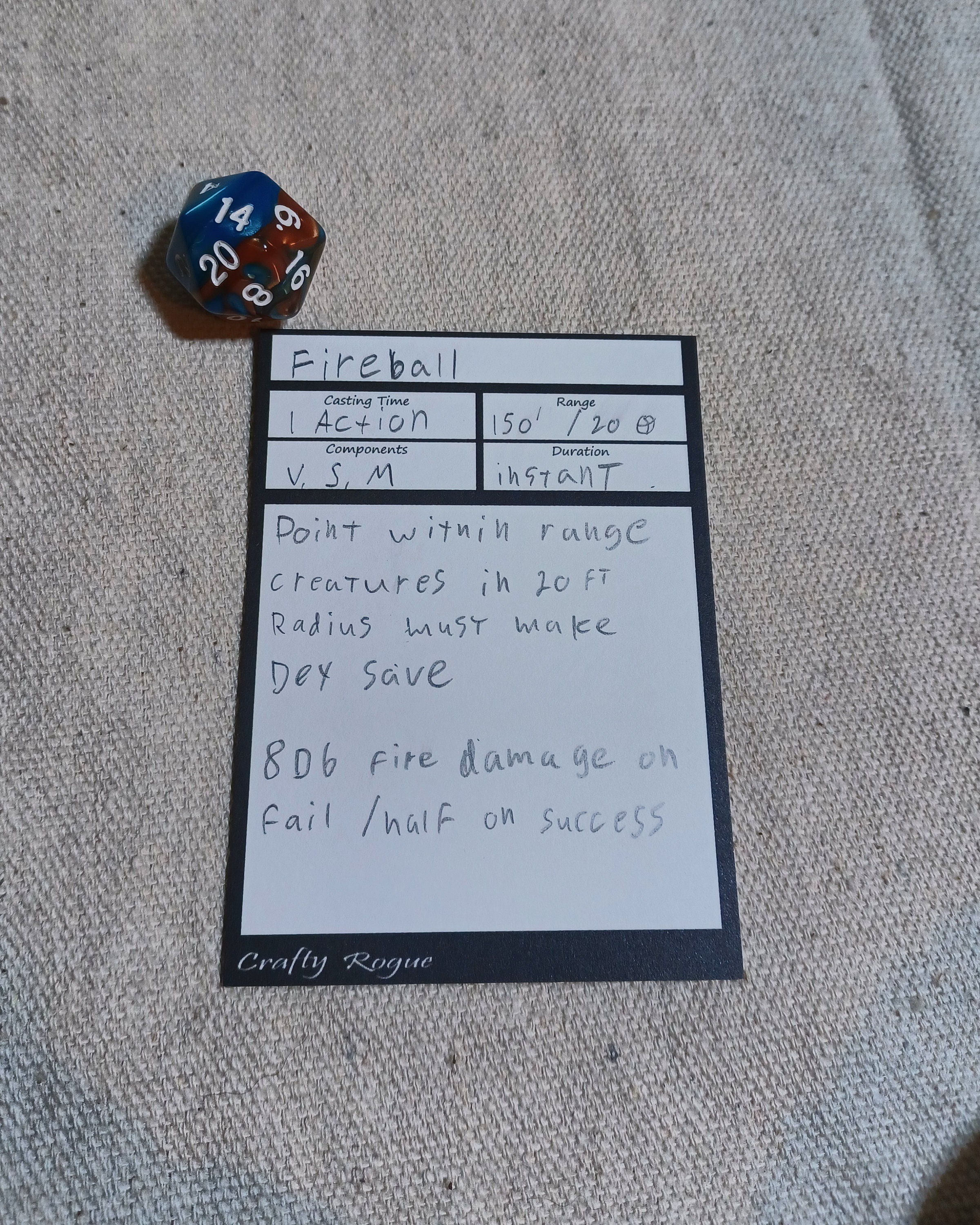 5E Spell Cards: Blank DND Tabletop Game Cards (digital Download) - Etsy