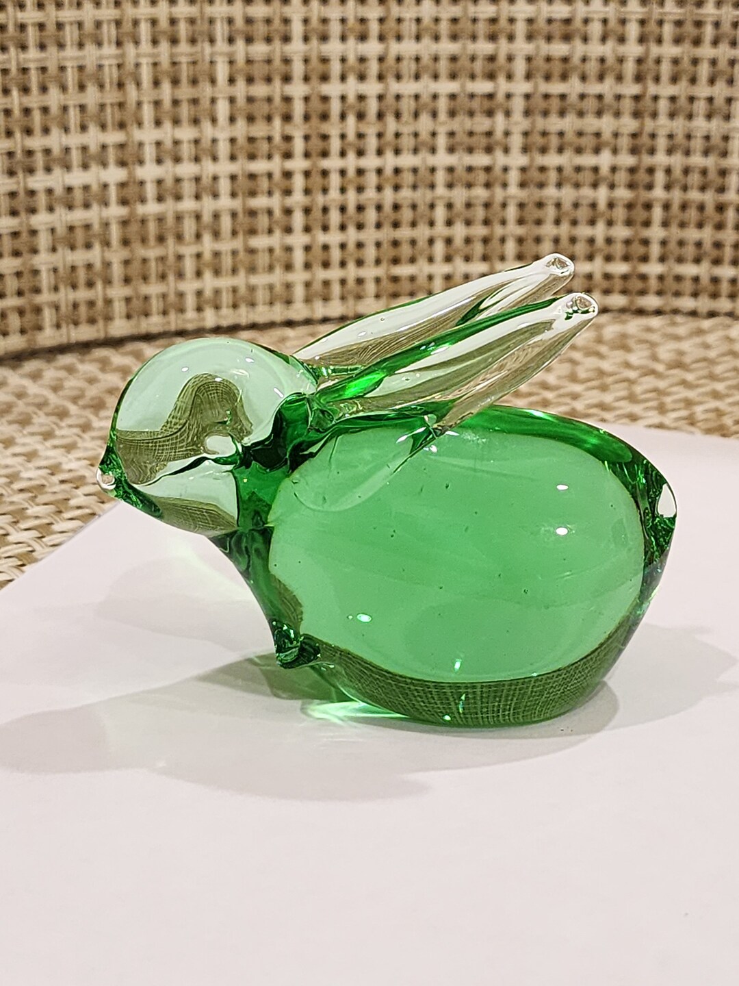 Vintage Glass Bunny/rabbit Figurine/paperweight - Etsy