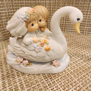 Vintage Precious Moments Porcelain Figurine our Love Will Flow Eternal ...