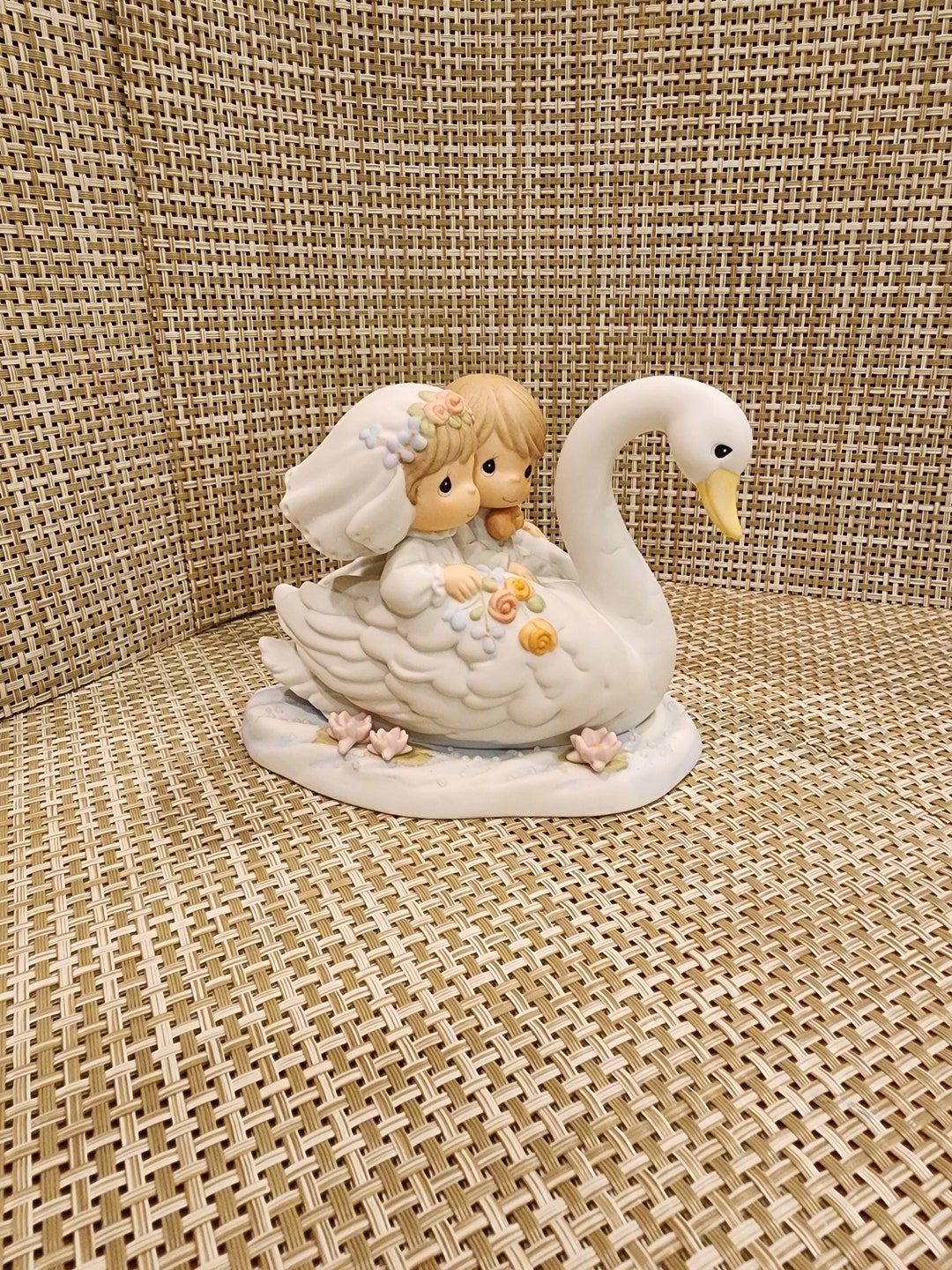 Vintage Precious Moments Porcelain Figurine "our Love Will Flow Eternal ...