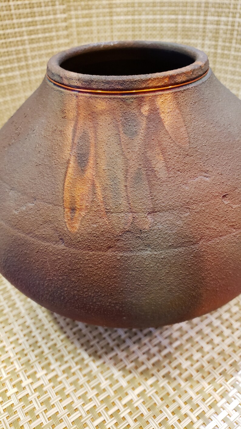 Vintage Signed Don Ellis Raku Pottery Vase - Etsy