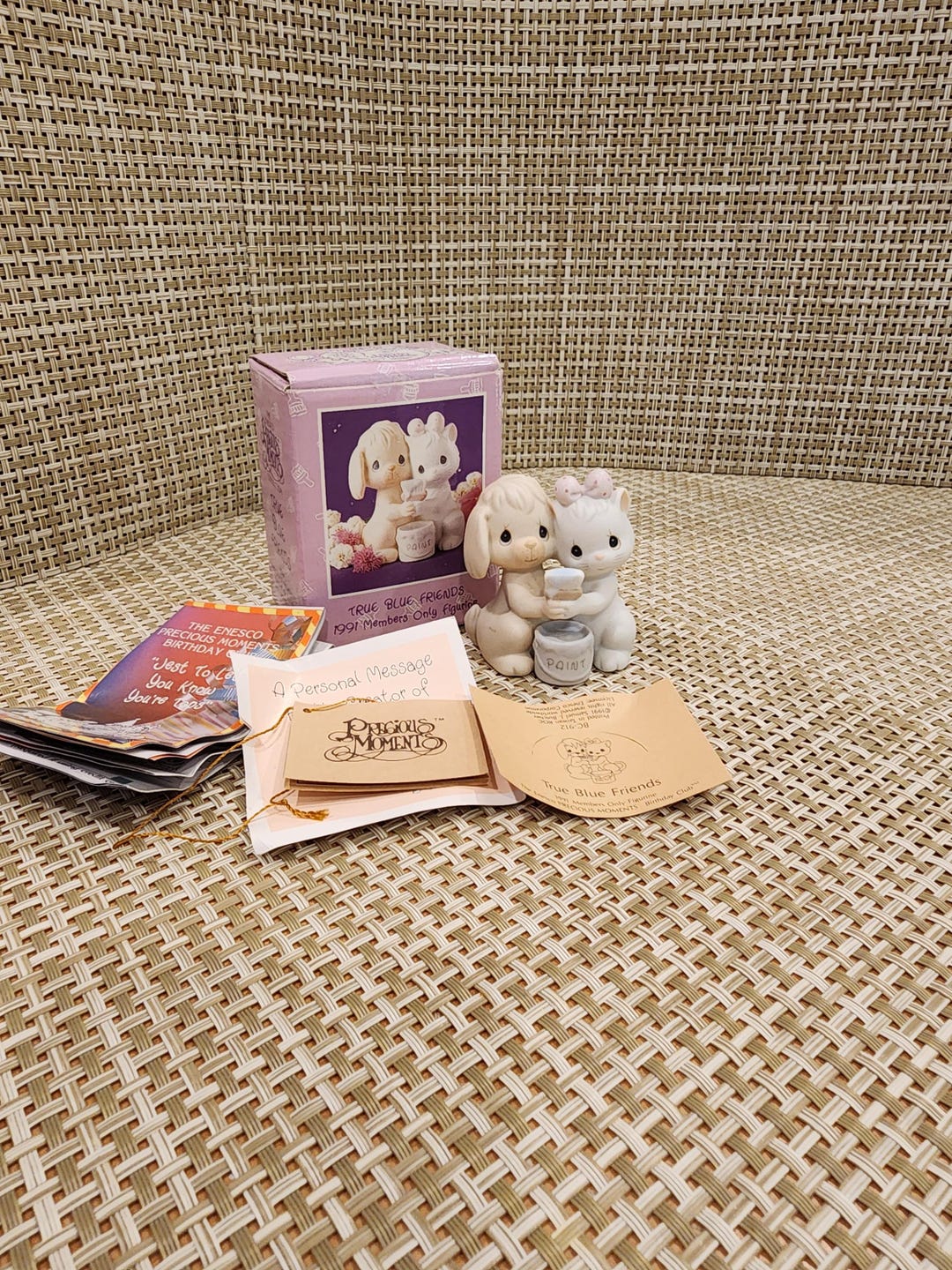 Vintage Precious Moment Figurine "true Blue Friends" With Box (IOB) - Etsy
