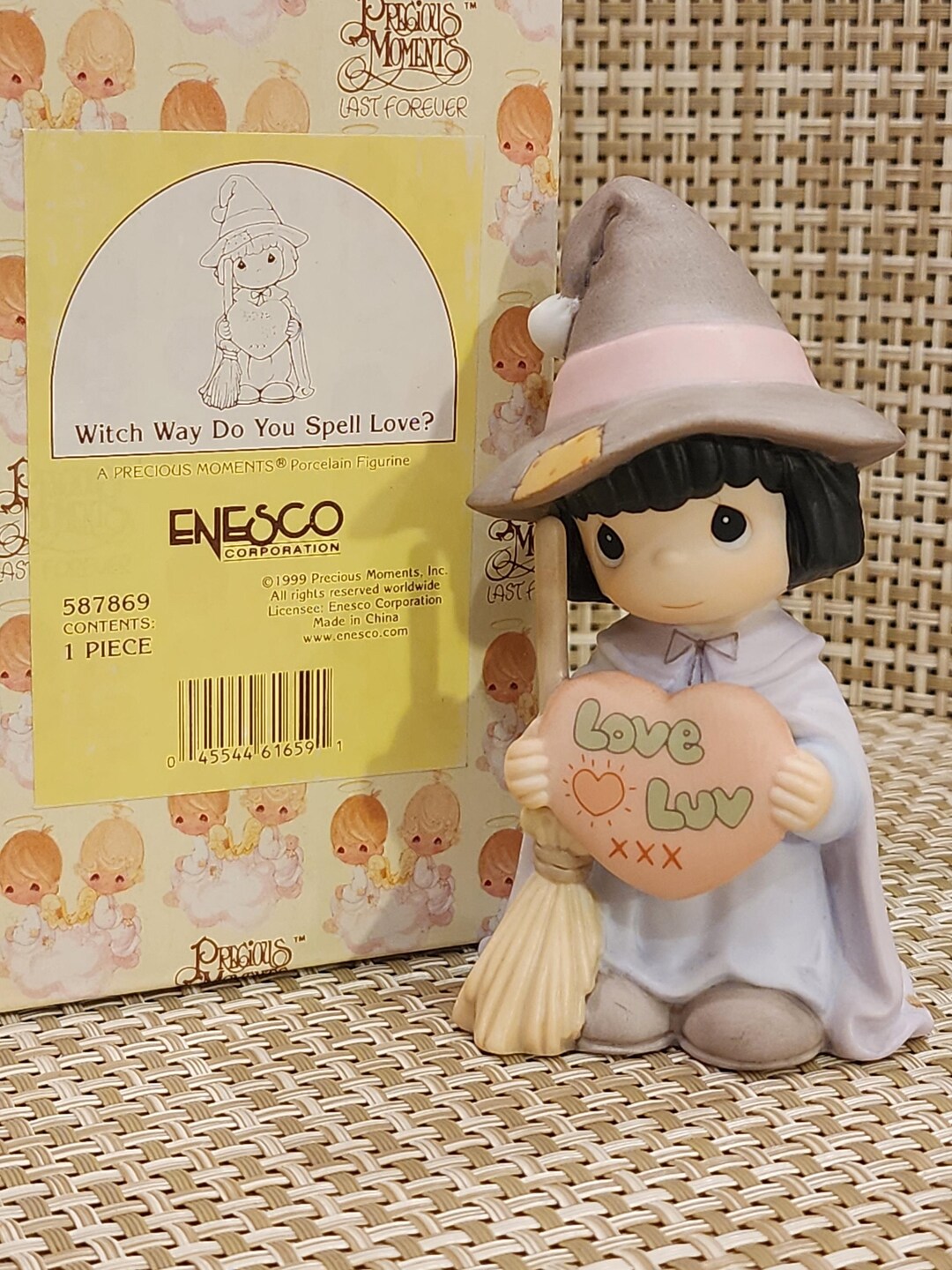 Vintage Precious Moments Porcelain Figurine "witch Way Do You Spell ...