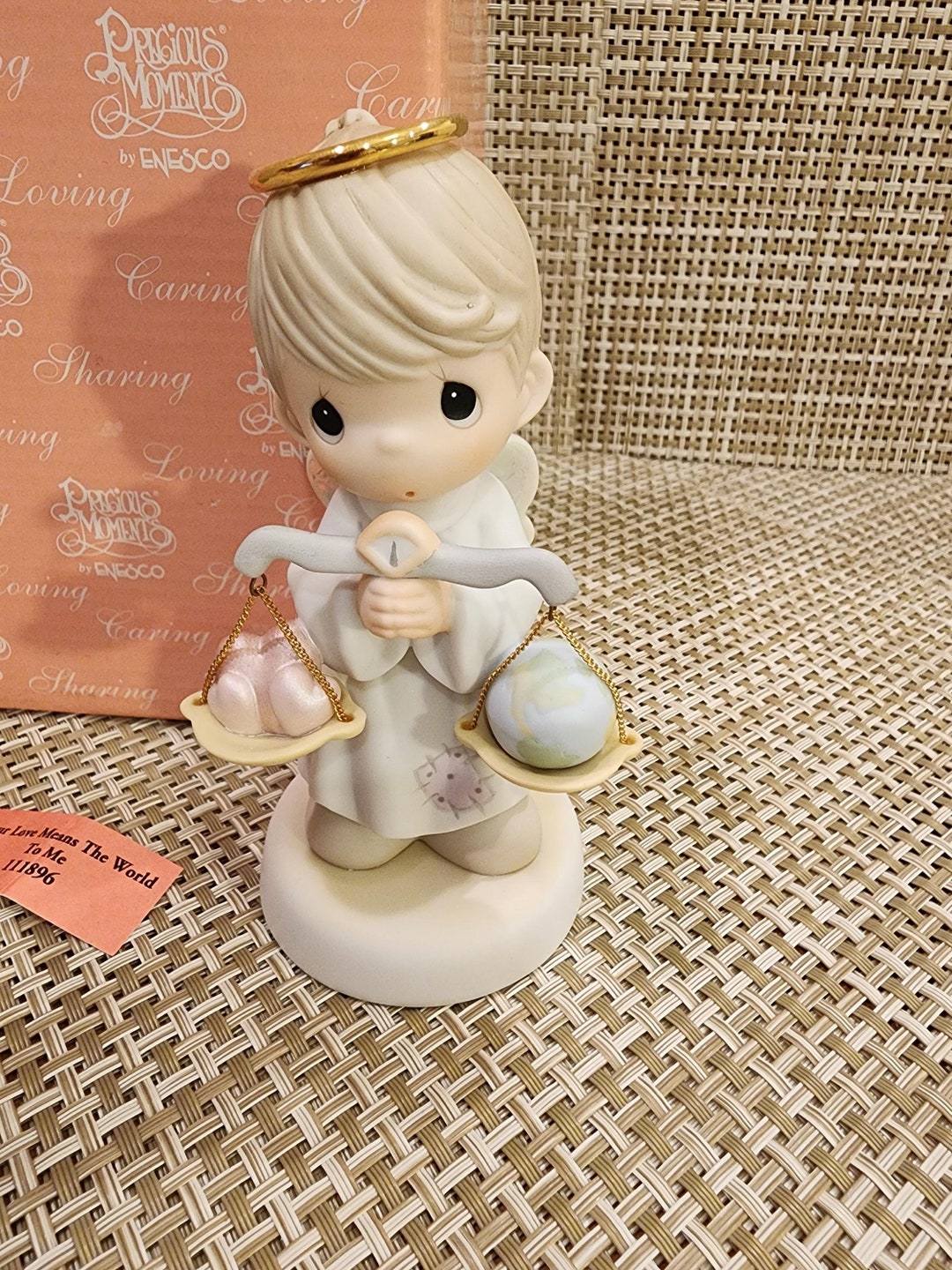 Vintage Precious Moments Porcelain Figurine “your Love Means the World ...