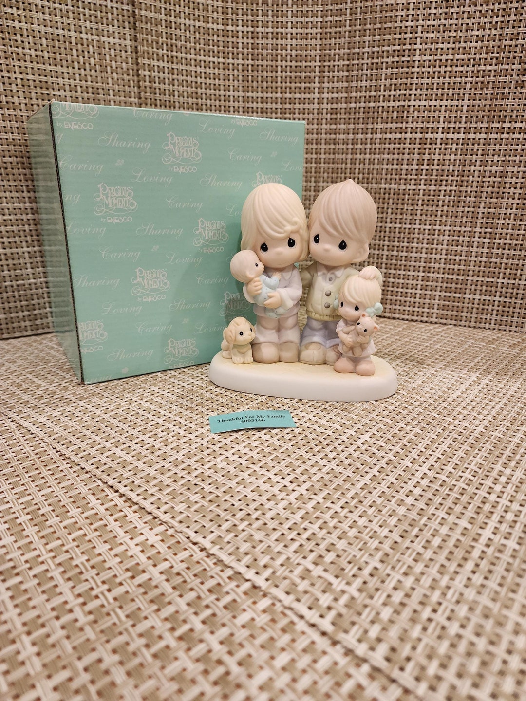 Vintage Precious Moments Porcelain Figurine "thankful for My Family ...