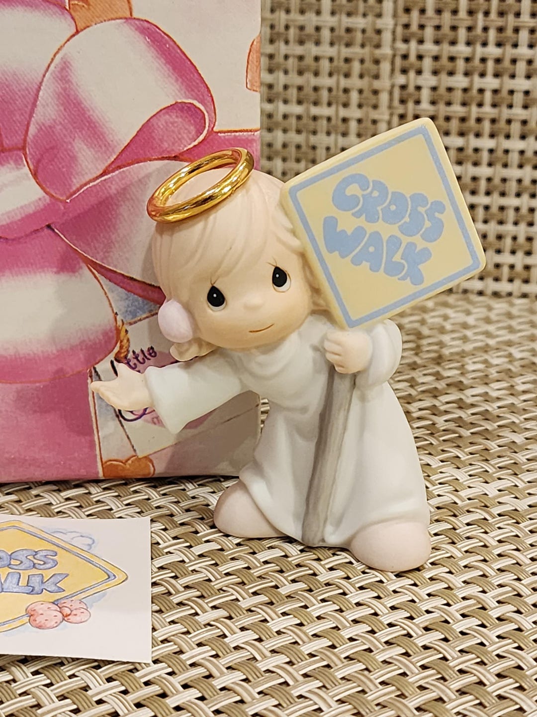 Vintage Precious Little Moments Angel Figurine “cross Walk" With Box ...