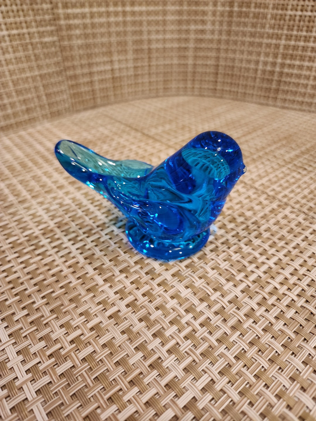 Vintage Glass Bluebird of Happiness large Size - Etsy