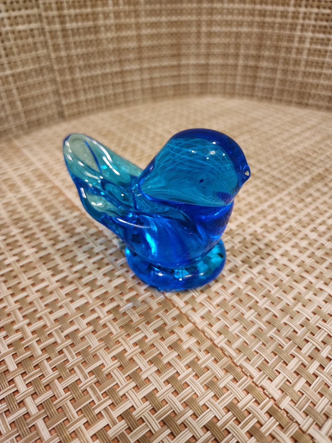 Vintage Glass Bluebird of Happiness large Size - Etsy